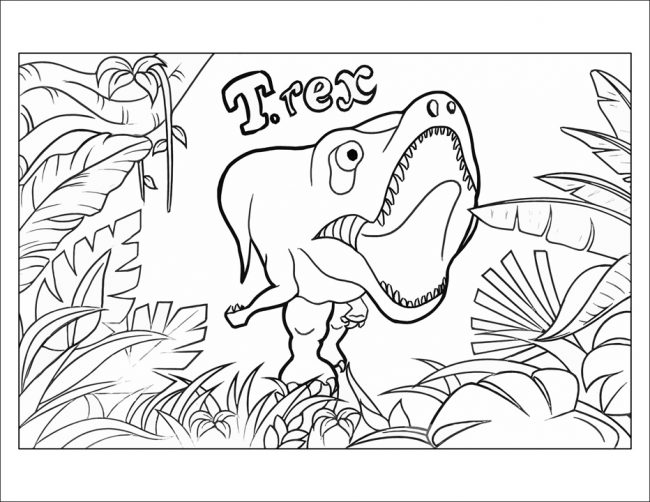 T-Rex Color Page – Web Mix Studios